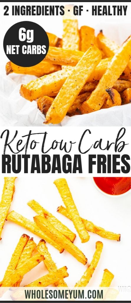 Keto French Fries (Rutabaga Fries) - Wholesome Yum