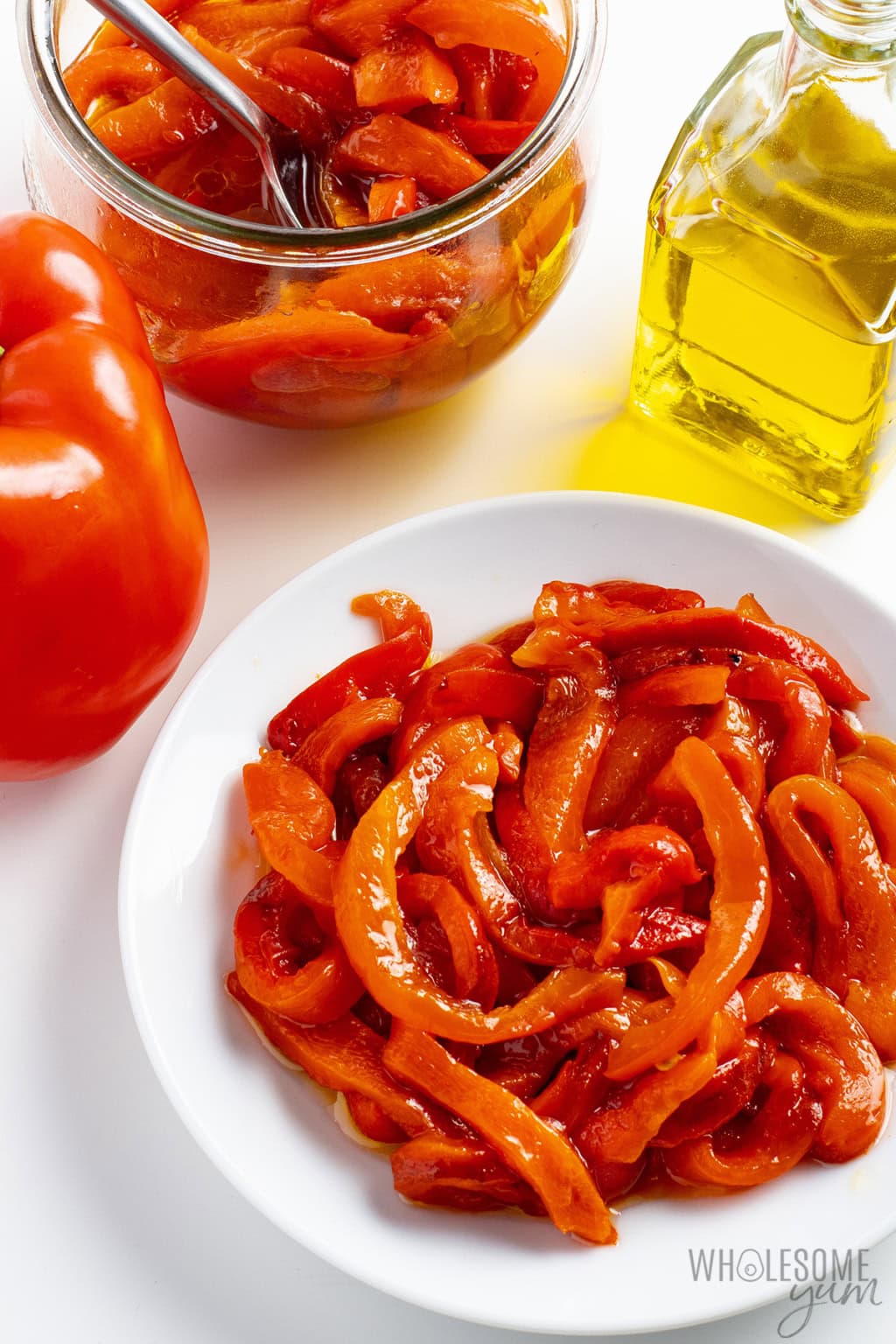 Roasted Red Peppers (Oven, Stove, Or Grill) - Wholesome Yum