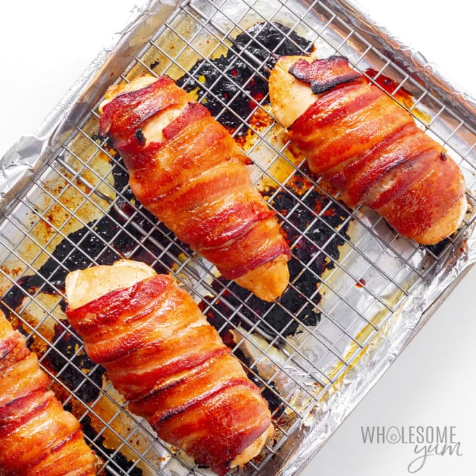 Bacon Wrapped Chicken (Crispy & Juicy) - Wholesome Yum