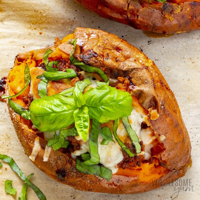 Stuffed Sweet Potatoes - Wholesome Yum