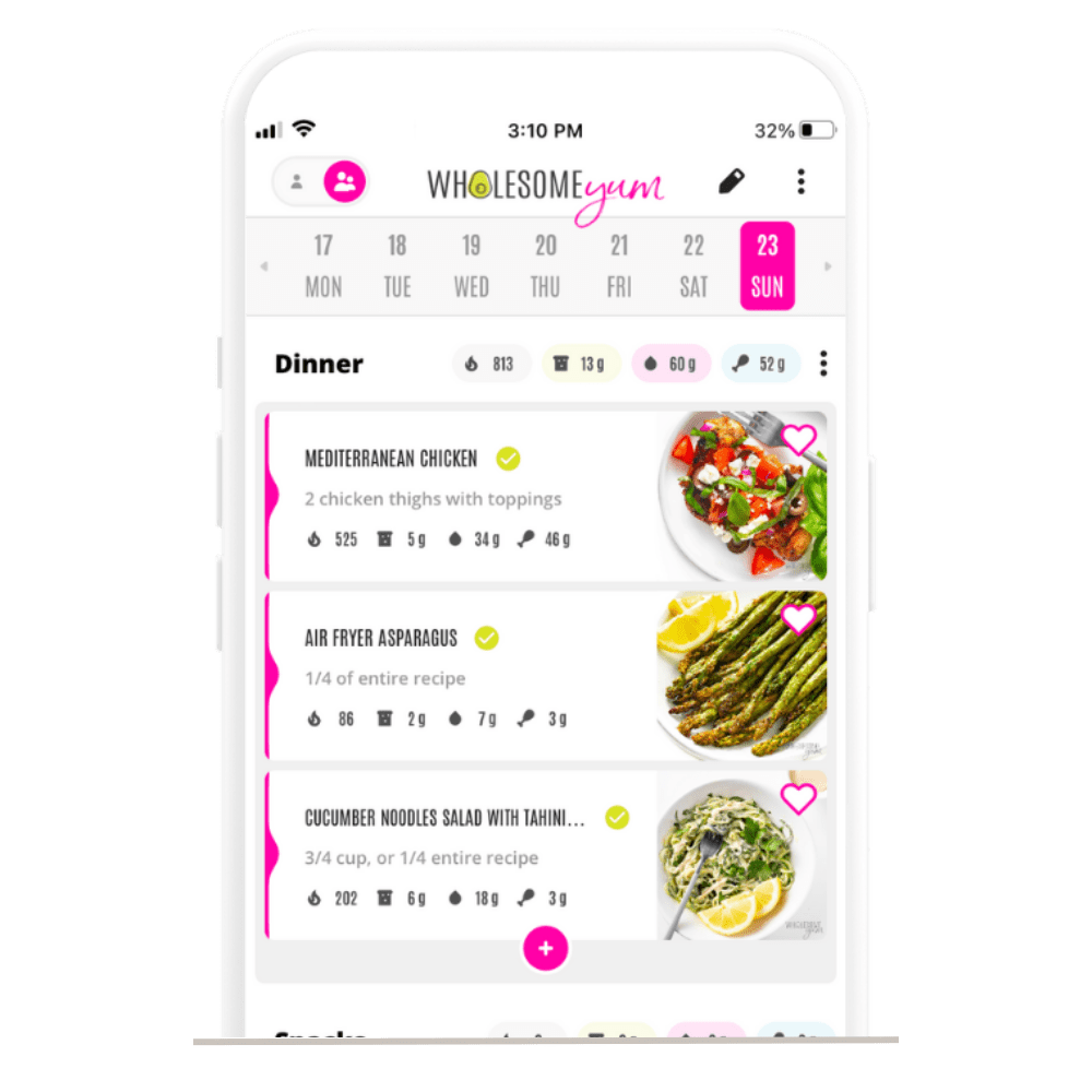 Wholesome Yum App - Custom Healthy Meal Plans, Recipes, & More