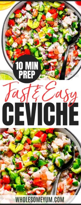 Ceviche Recipe (Easy & Flavorful) - Wholesome Yum