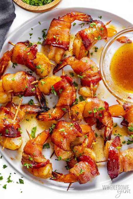 Bacon Wrapped Shrimp - Wholesome Yum