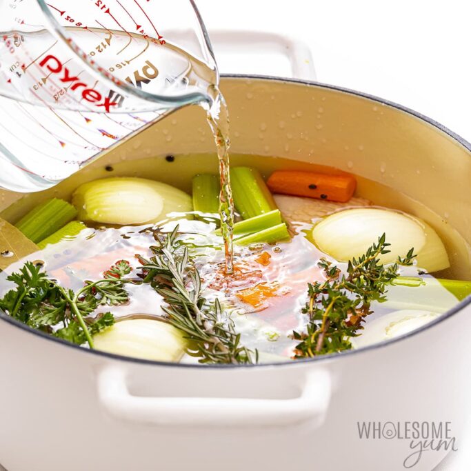 How To Make Chicken Broth (Easy!) - Wholesome Yum