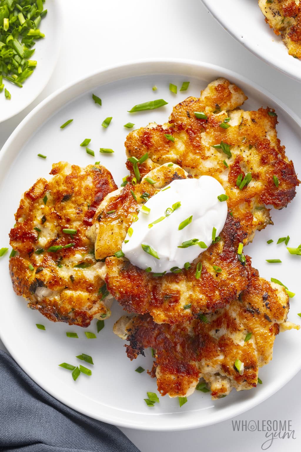 Chicken Fritters (Easy & Healthy) - Wholesome Yum