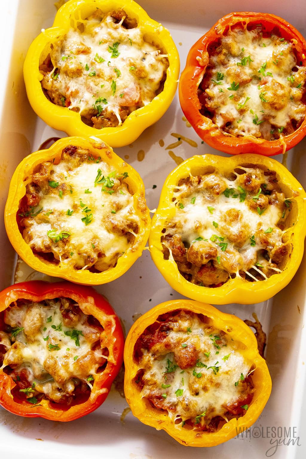 Italian Stuffed Peppers - Wholesome Yum