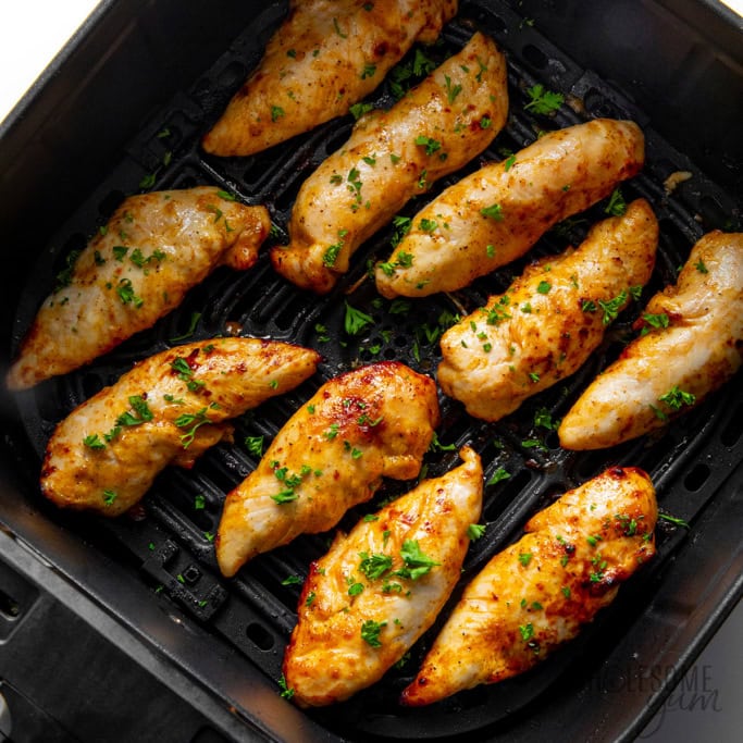 Air Fryer Chicken Tenders (Easy, No Breading) - Wholesome Yum