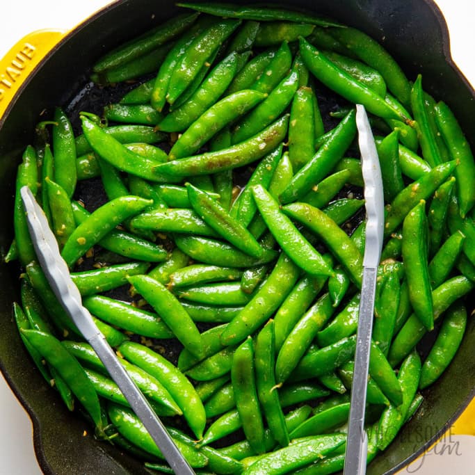 Sugar Snap Peas (With Herb Pesto) - Wholesome Yum