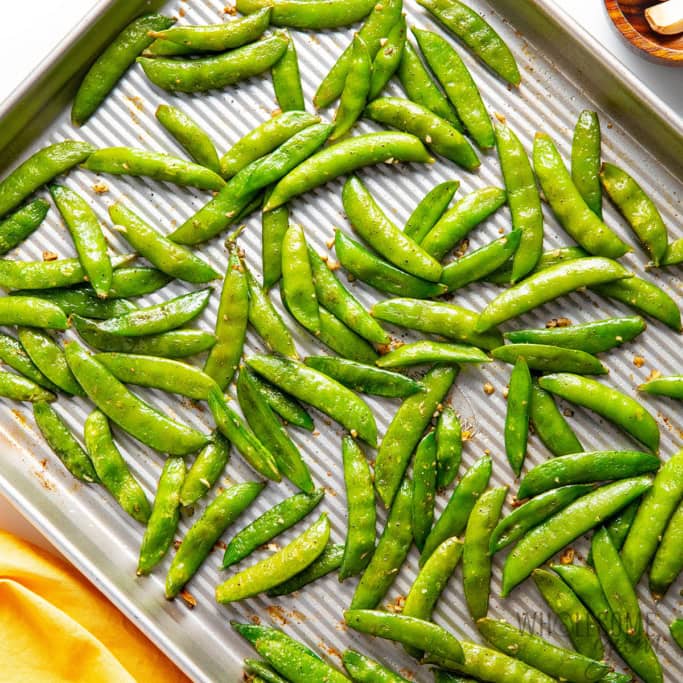 Sugar Snap Peas (With Herb Pesto) - Wholesome Yum