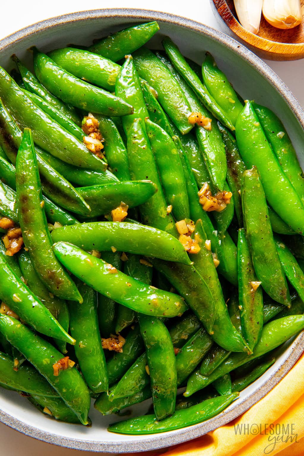 Sugar Snap Peas (With Herb Pesto) - Wholesome Yum