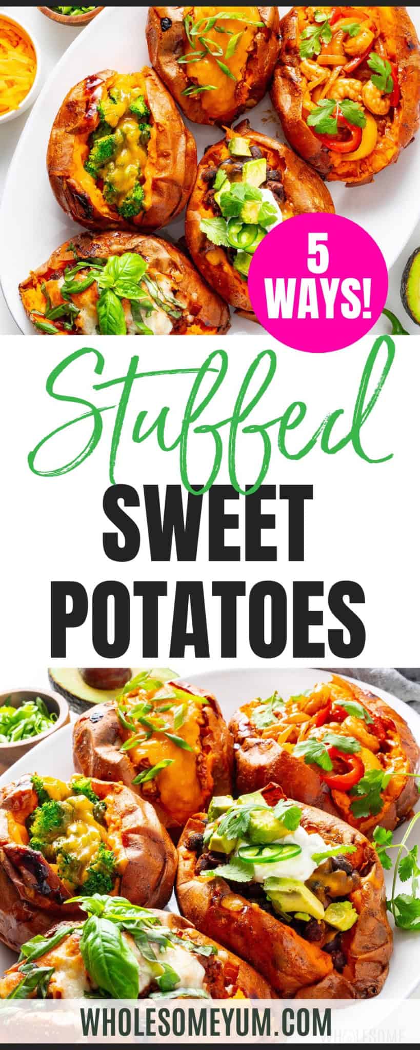 Stuffed Sweet Potatoes - Wholesome Yum