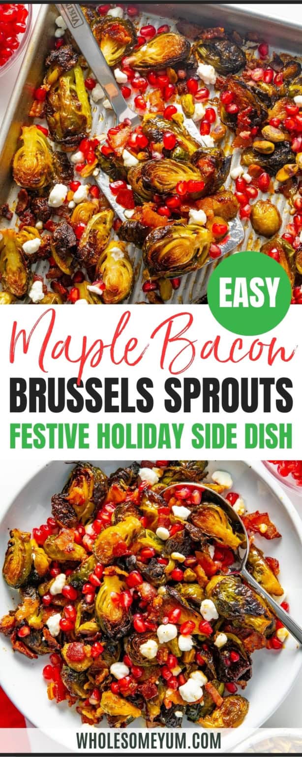 Maple Bacon Brussels Sprouts - Wholesome Yum