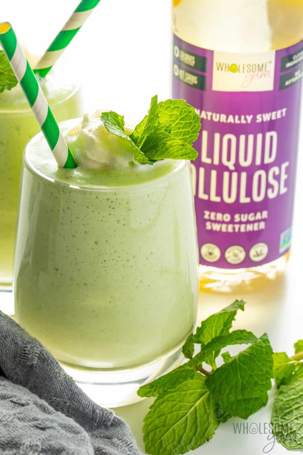 Healthy Shamrock Shake (High Protein) - Wholesome Yum